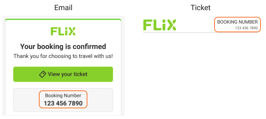 Where can I find my booking number?