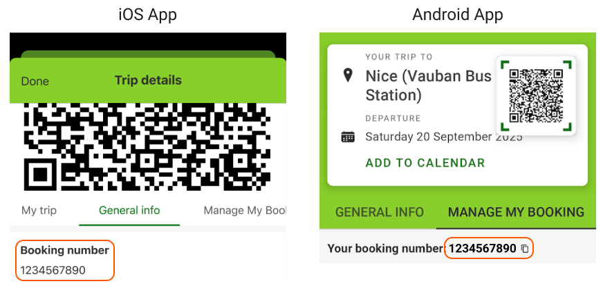 Where can I find my booking number?